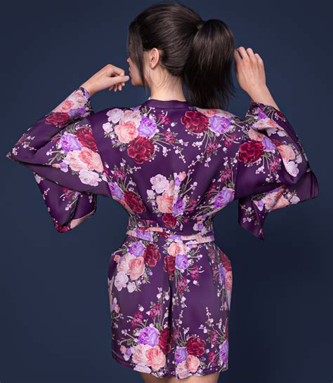 Japanese Kimono Dforce Outfit For Genesis 8 8 1 Female S 3D Figure