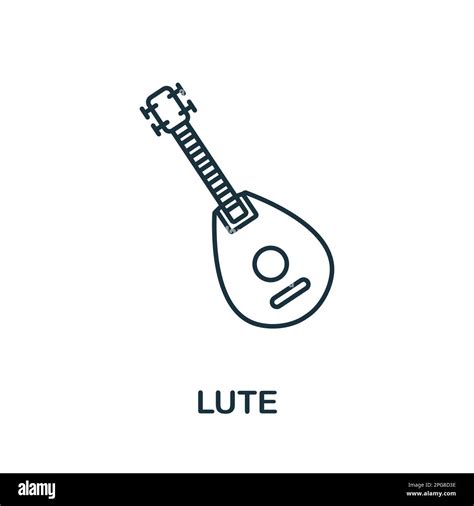 Lute Line Icon Simple Element From Musical Instruments Collection