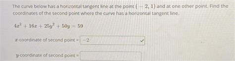 Solved The Curve Below Has A Horizontal Tangent Line At The