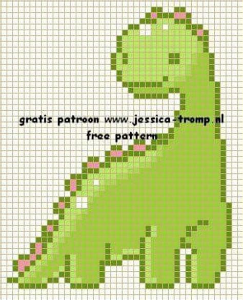 Dinosaurio De George En Punto De Cruz 6 Sencillos Diseños Que