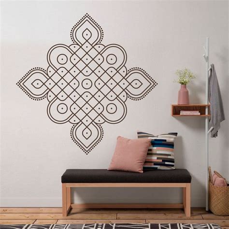Kolam Wall Sticker Wall Decal Decor For Home Studio Patterns