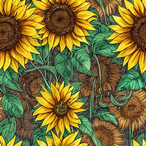 Download Vintage Sunflower Pattern Texture Wallpaper Download Vintage Sunflower Pattern Texture Wallpaper