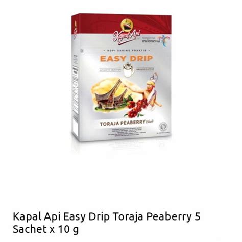 Jual Kapal Api Easy Drip Toraja Peaberry Sachet X G Jakarta Selatan BLC JKT Tokopedia