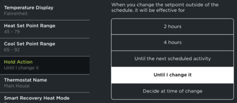 Disable An Ecobee Schedule Flair