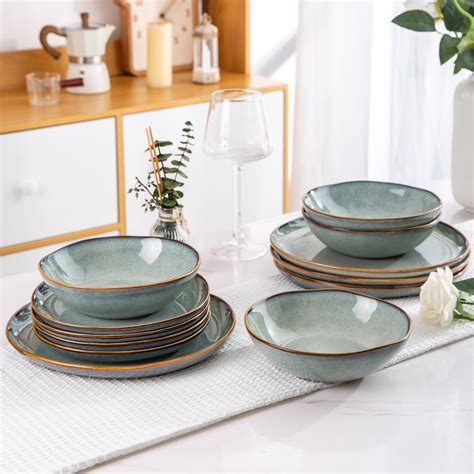 Amorarc Ceramic Dinnerware Setshandmade Reactive Glaze