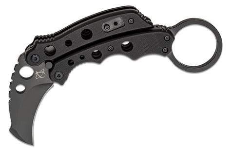 Mantis Mk 4 Vuja De Balisong Style Karambit Crossover Knife 2 Black