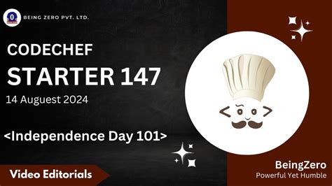 Codechef Starter 147 Independence Day Youtube
