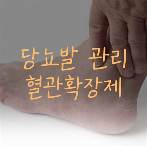 당뇨발 통증 괴사 치료 혈관확장제 통한 당뇨 혈액순환 관리 네이버 블로그