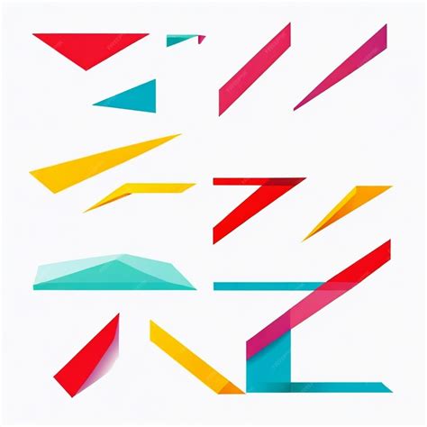 Parallelogram Vector Set Isolated On A Pure White Background Sharp Lines Seperated No Premium