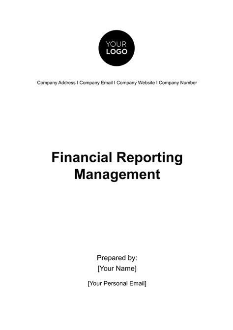 Free Financial Reporting Management Template To Edit Online