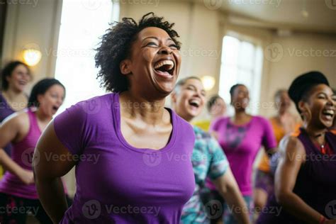 Zumba Class Laughing Together Generate Ai 27815269 Stock Photo At Vecteezy