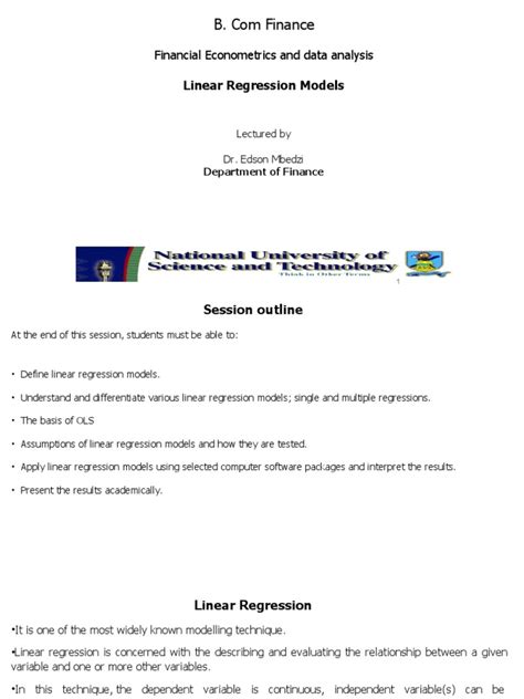 linear regression models pdf