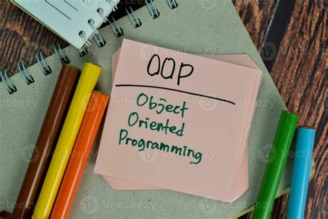 OOP Object Oriented Programming Write On Sticky Notes Isolated On