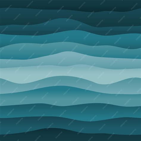 Premium Vector Wavy Stripes Seamless Pattern Vector Illustration With Gradient From Light To