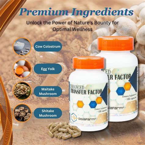 Transfer Factor Enhanced 100 Natural Capsules Immune Support