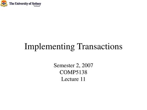 Ppt Implementing Transactions Powerpoint Presentation Free Download