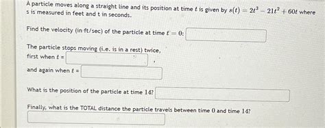 solved a particle moves along a straight line and its