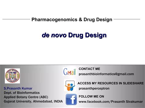 De Novo Drug Design Ppt