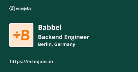 Babbel Is Hiring Backend Engineer All Genders Berlin Germany Go
