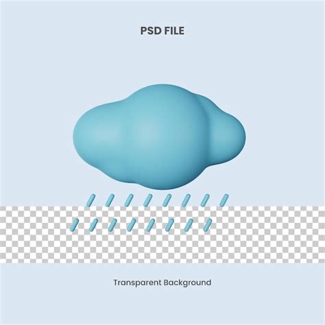 Premium Psd Psd Rainy Day 3d Icon Illustration