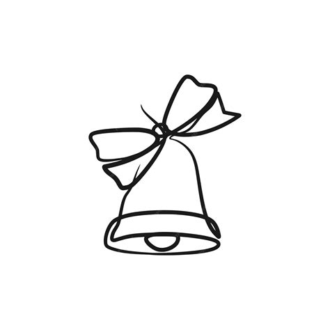 Dessin Au Trait Continu De La Cloche De Noël Dessin Au Trait Unique