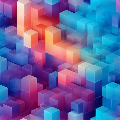 Premium Ai Image A Close Up Of A Colorful Background With A Bunch Of Cubes Generative Ai