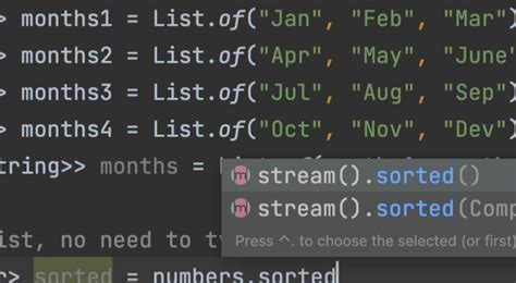 Code Completion For The Stream API JetBrains Guide