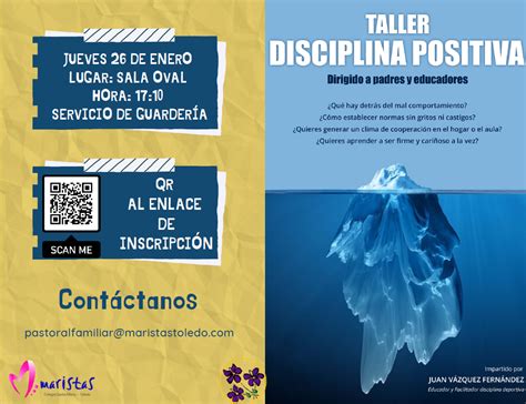 Taller de Disciplina Positiva para familias y profesorado Colegio Maristas Santa María