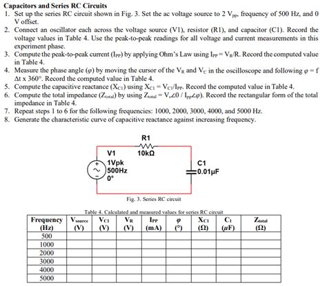 Solved Capacitors And Series RC Circuits Set Up The Chegg