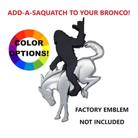 Bronco Sasquatch Emblem Etsy