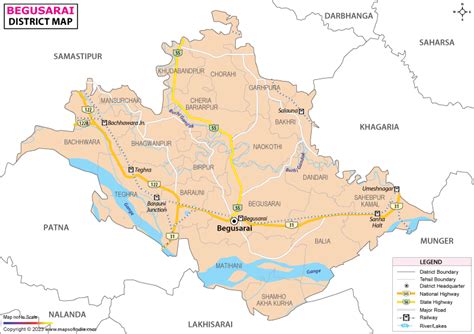 Begusarai District Map