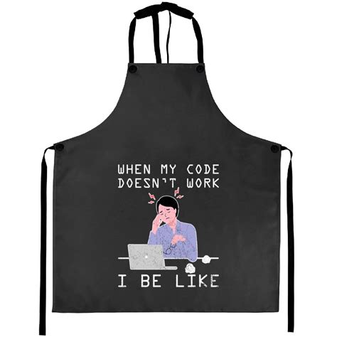 Programming Coding Meme Programmer Woman Computer Nerd Girl Aprons Sold By Ileenhemsleys