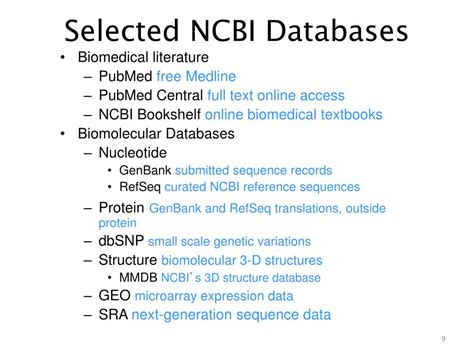 Ppt Ncbi Web Resources I Databases And Entrez Powerpoint Presentation Id5481869