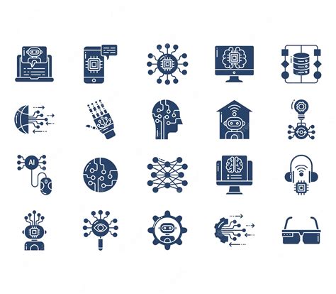 Premium Vector Artificial Intelligence Vector Icon Set
