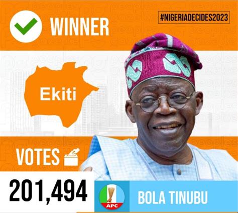 Tinubu Wins In Ekiti With Wide Margin Ndiigboworldwide