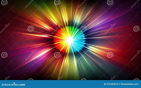 Generative Ai Illustration Rainbow Sunburst Imagine A Rainbow