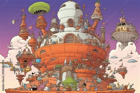 Space Colonization In The Manner Of A Cartoon Employing Cosmic