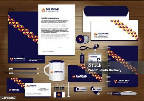 기업 아이덴티티 비즈니스 템플릿 디자인 벡터 추상적인 문구 선물 항목 색상 홍보 기념품 요소 링크 디지털 기술 세트 가방에 대한 스톡 벡터 아트 및 기타 이미지 Istock