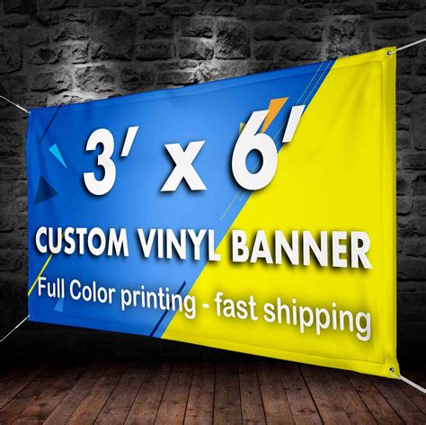 3x6 Custom Banners Vinyl Banner Printing 13oz Full Etsy