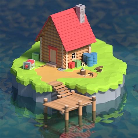 Lowpoly房子lowpoly 伤感说说吧