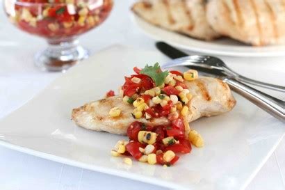 Grilled Chicken With Smoky Corn And Tomato Salsa Tasty Kitchen A