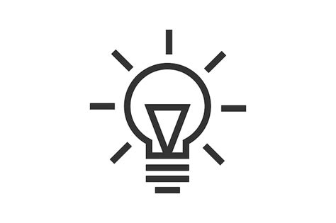 Premium Vector Electric Light Bulb Icon Electricity Lamp Symbol Vector Illumination Sign