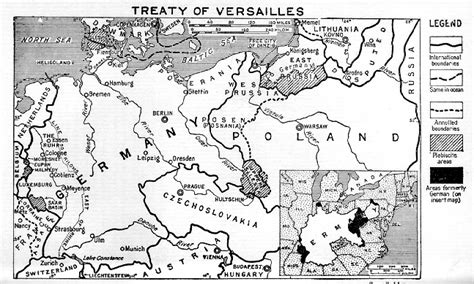 Paris Peace Conference And The Treaty Of Versailles Maps