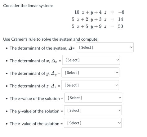 Solved Consider The Linear System Chegg