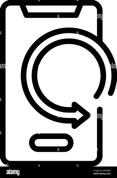 Phone Backup Icon Outline Phone Backup Vector Icon For Web Design Isolated On White Background