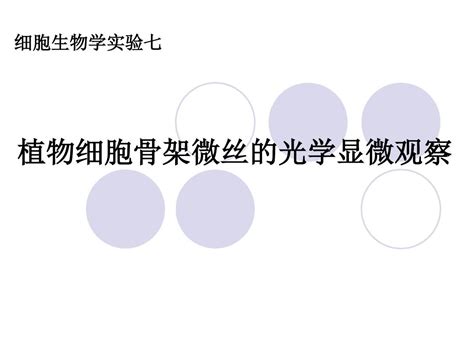 实验七 植物细胞骨架的观察word文档在线阅读与下载无忧文档