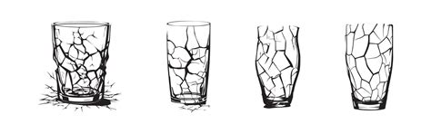 Broken Glass Cup Drawing Broken Glass Png Vector Images Over 500