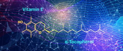 Alpha Tocopherol Vitamin E Chemical Formula And Skeletal Structure A Type Of Vitamin E