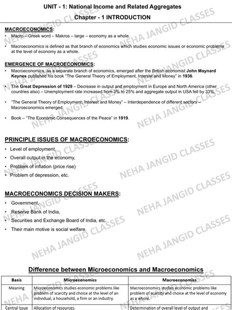 Introduction To Macroeconomics Concepts Pdf Macroeconomics Economics