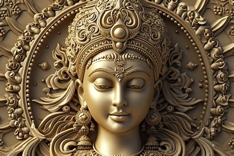Free Photo 3d Durga Goddess For Navratri Celebration
